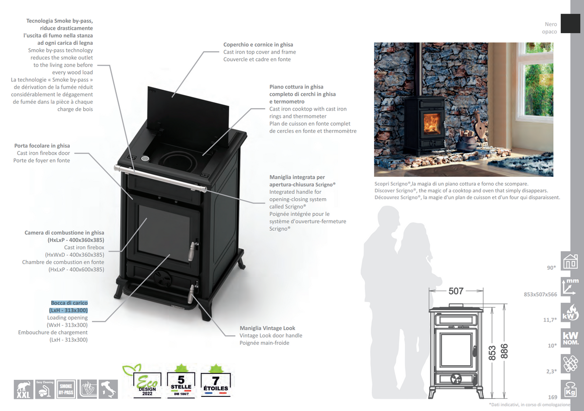 Wood stove - THERMOROSSI Filò – FRAIM s.r.l